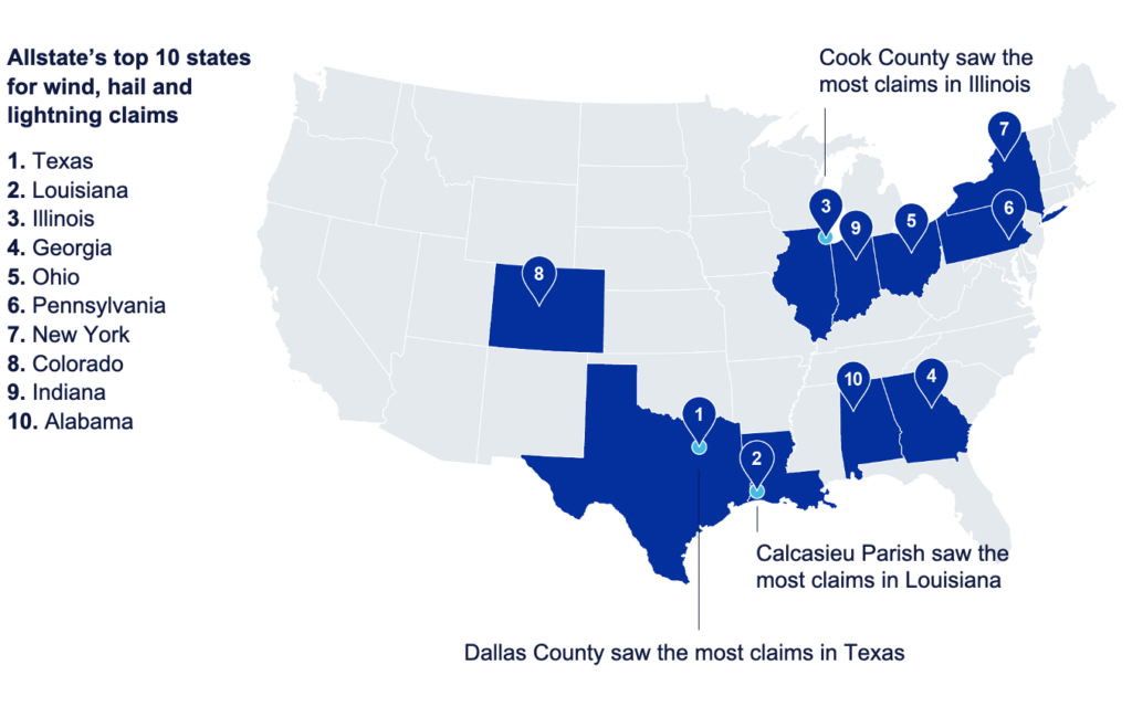 Allstate's Stormiest States | Allstate Newsroom